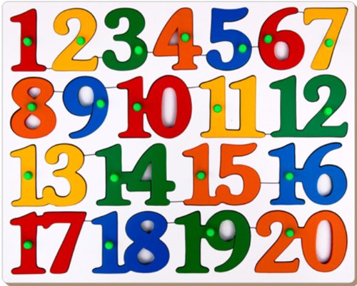 Little Genius Counting Number Tray Puzzle - 1 to 20, Multi Color| Intra ...